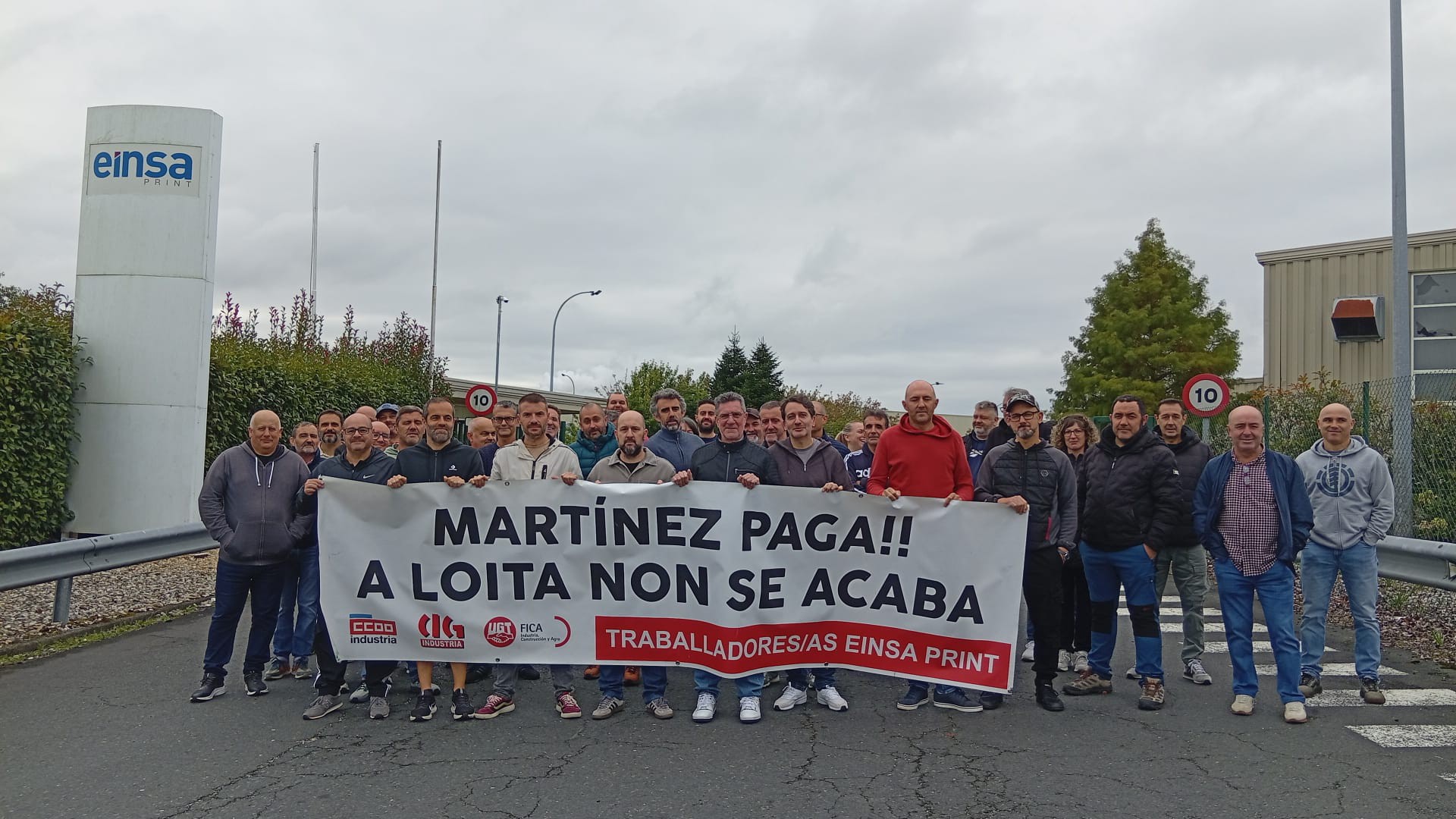 Los trabajadores de Einsa Print intensifican sus protestas contra el ...